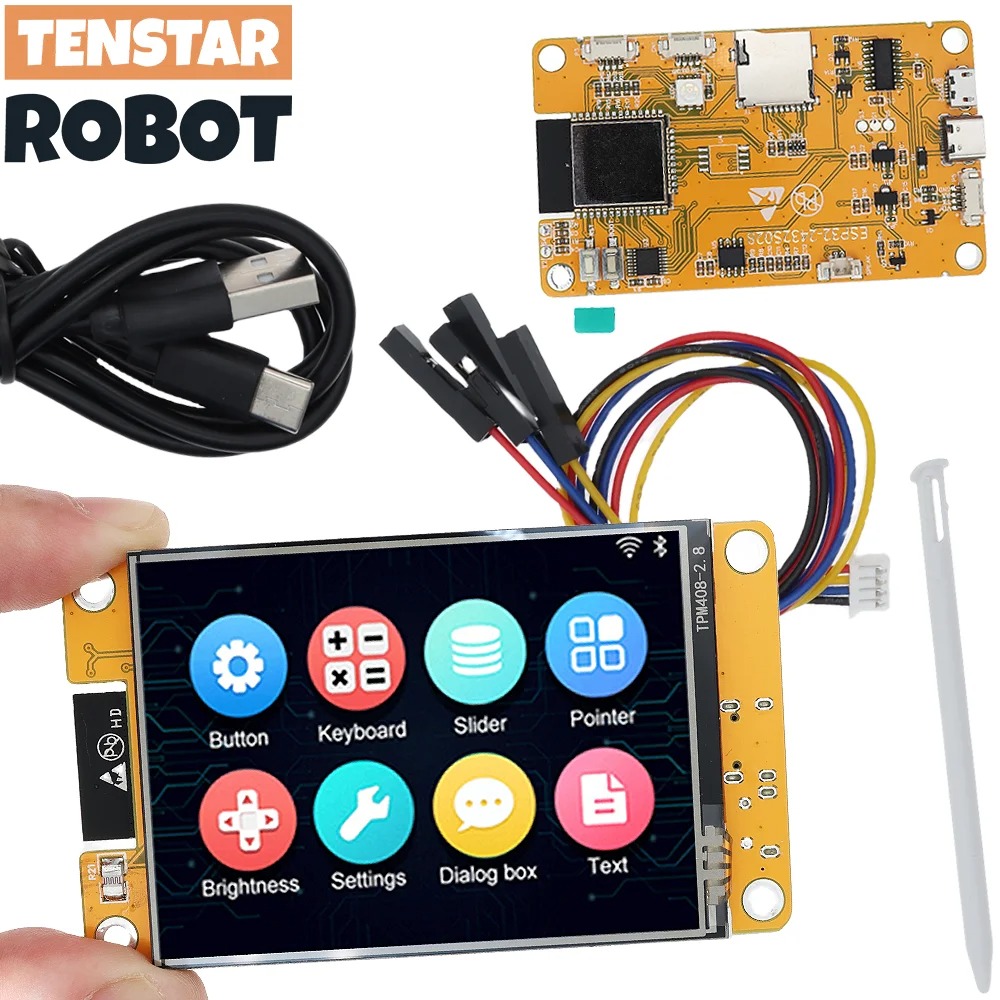 ESP32 WiFi & Bluetooth Development Board with 2.8-Inch TFT Touchscreen – 240×320 Resolution with ...